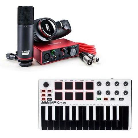 Focusrite Scarlett Solo Studio 3rd Gen Akai MPK Mini MKII White Set ...
